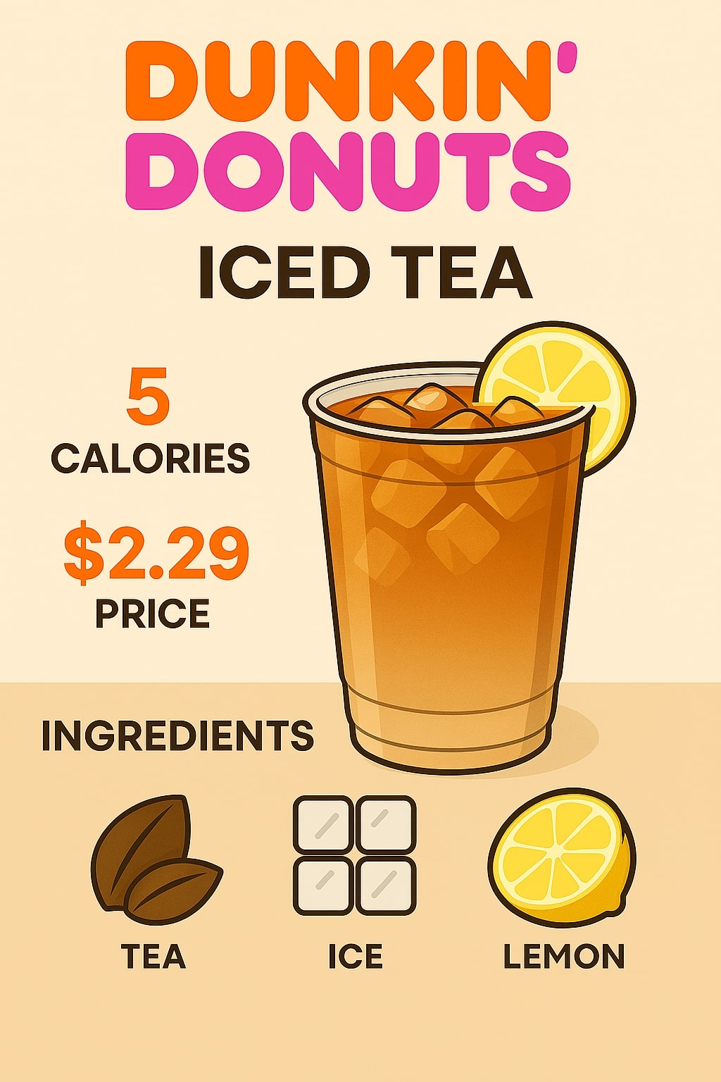 Dunkin Donuts Iced Tea: Price, Calories, Ingredients & Honest Review ...